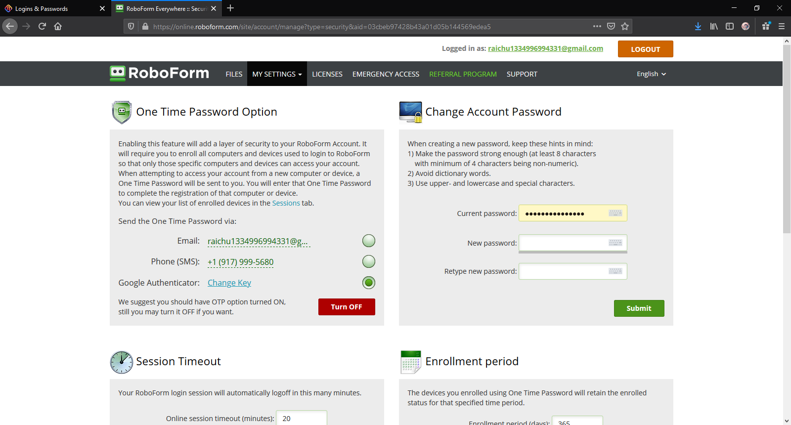 RoboForm Is SMS 2FA Secure 